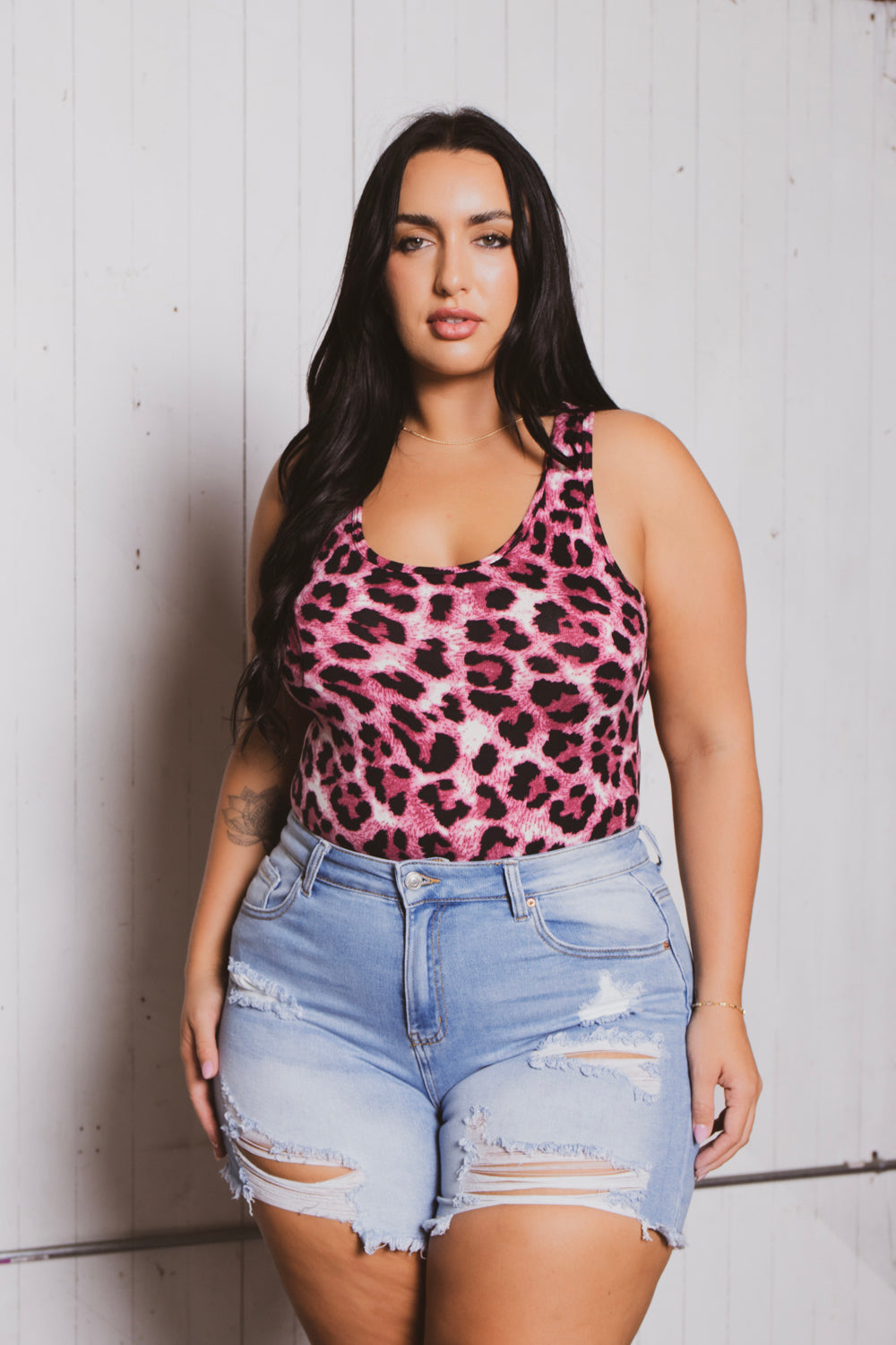 Plus Size Jess Destroyed Denim Short - Light Wash – Curvy Sense